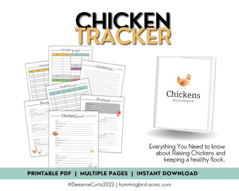 Chicken Management & Egg Tracker Binder | Homestead Management, Chicken ...