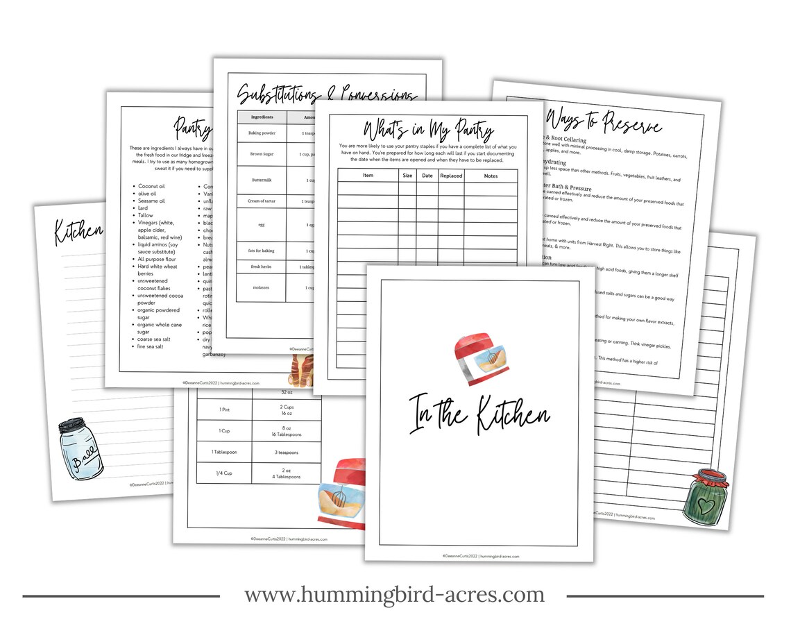Homestead Kitchen & Canning Journal Printable Canning - Etsy