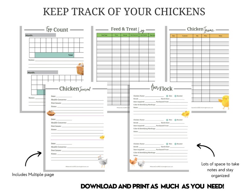 Chicken Management & Egg Tracker Binder | Homestead Management, Chicken ...