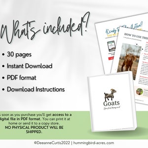 Raising Goats Management Binder | Livestock Management, Goat Care ...