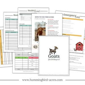 Raising Goats Management Binder | Livestock Management, Goat Care ...
