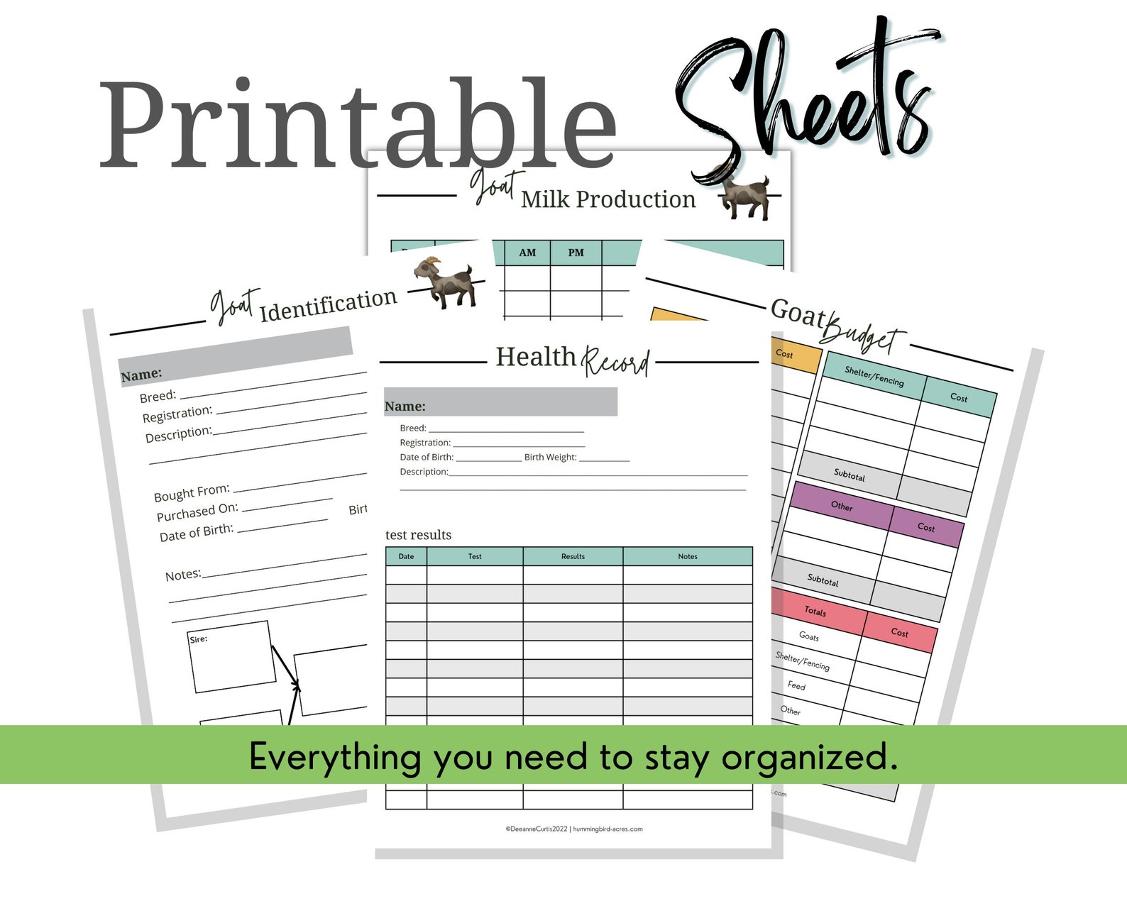 Raising Goats Management Binder | Livestock Management, Goat Care ...