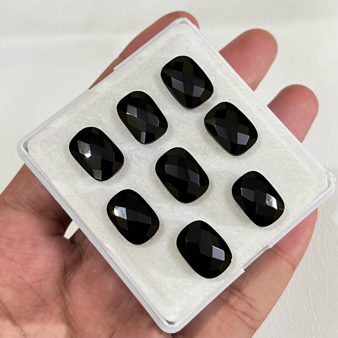 Black Onyx Rectangle Shape Checker Cut Calibrated Wholesale Gemstones ...