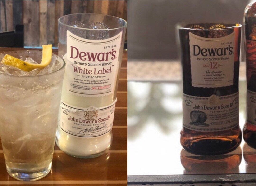 Dewars 12 Scotch Whiskey or Dewars White Label Vase or Candle - Etsy