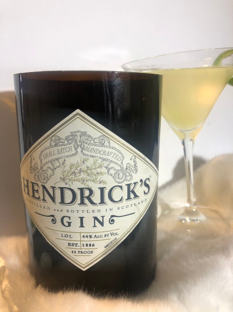 Hendricks 1 Liter Gin Cut Liquor Bottle Candle or Vase - Etsy