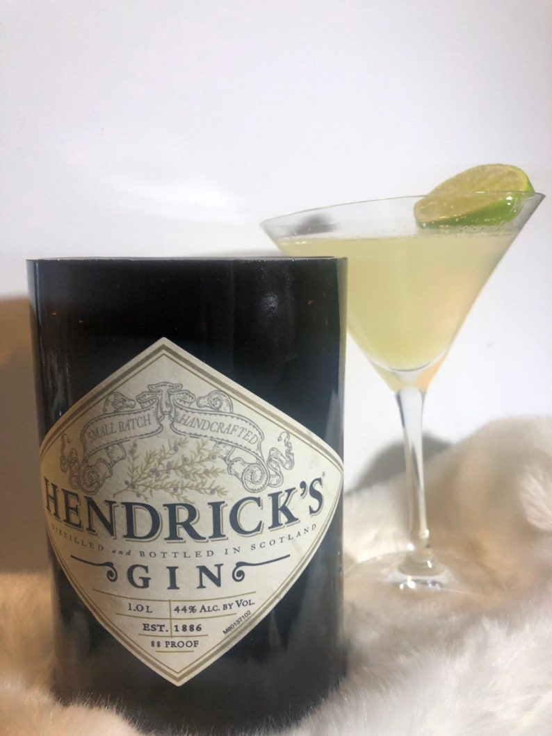Hendricks 1 Liter Gin Cut Liquor Bottle Candle or Vase | Etsy