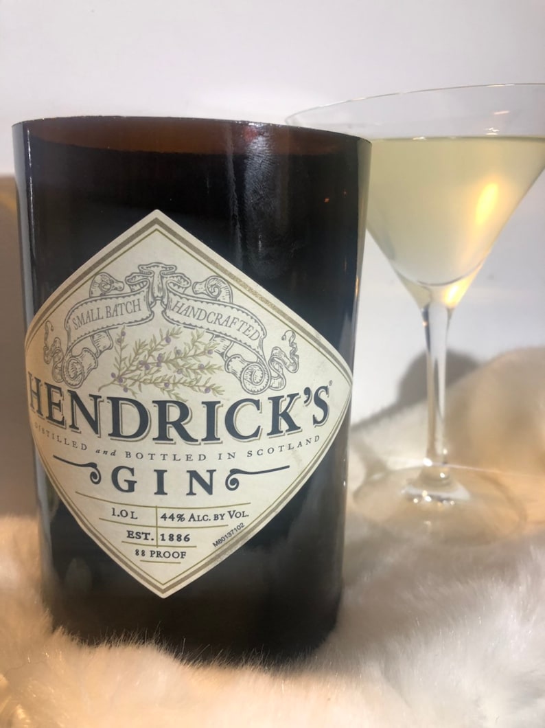 Hendricks 1 Liter Gin Cut Liquor Bottle Candle or Vase - Etsy