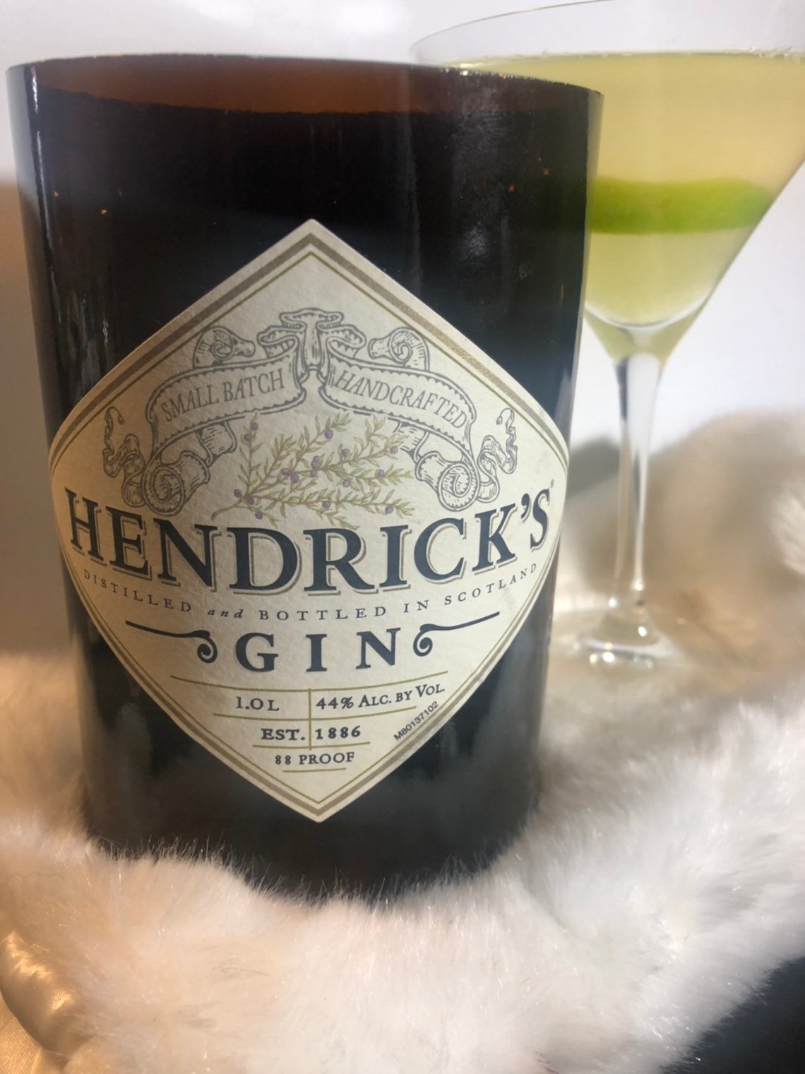Hendricks 1 Liter Gin Cut Liquor Bottle Candle or Vase - Etsy