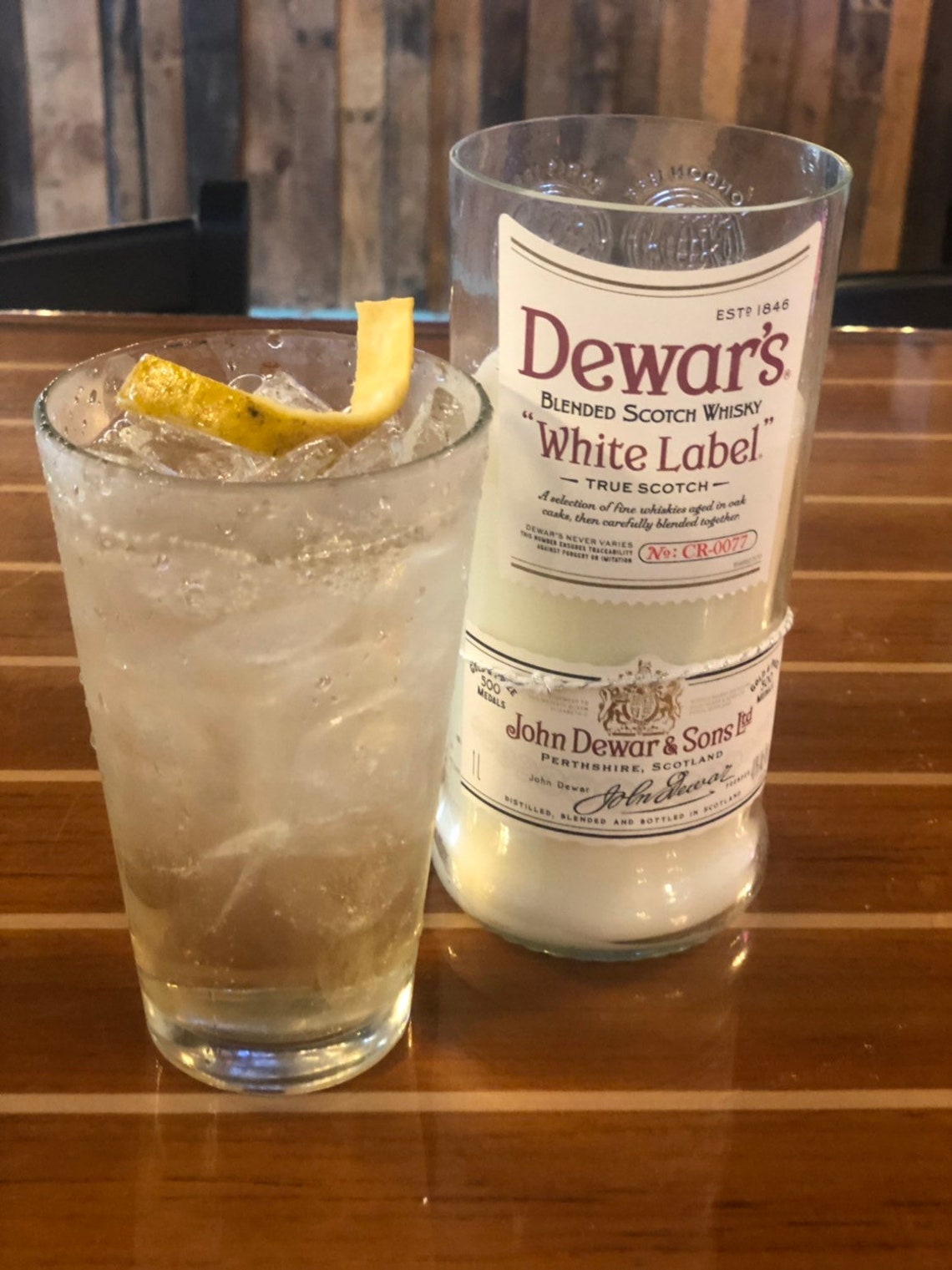 Dewars 12 Scotch Whiskey or Dewars White Label Vase or Candle - Etsy