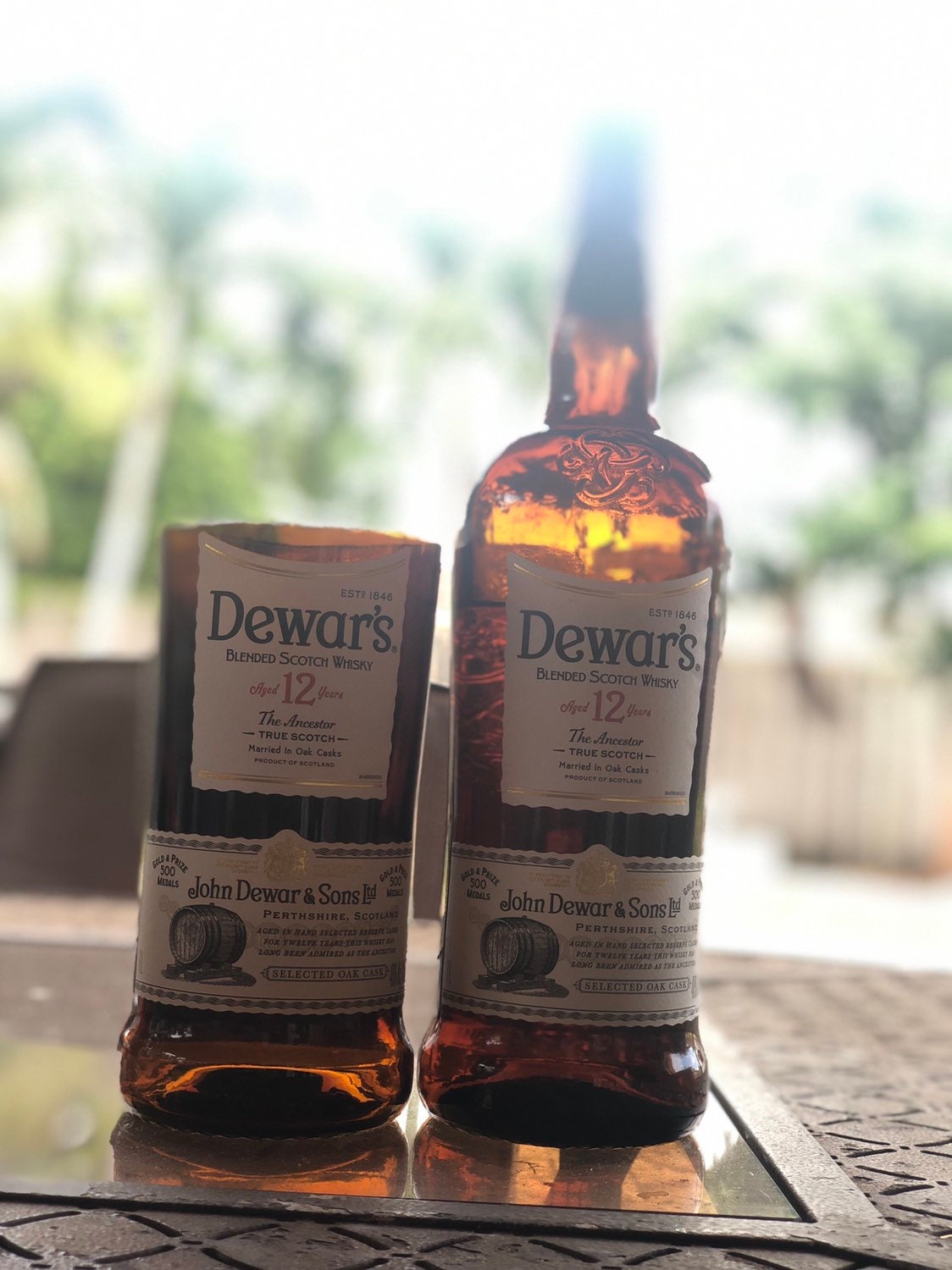 Dewars 12 Scotch Whiskey or Dewars White Label Vase or Candle - Etsy