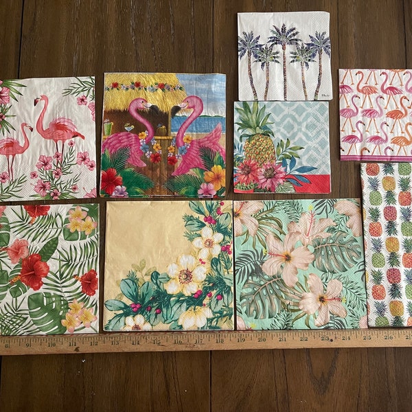 Tropical Leaf Paper Napkins - Etsy