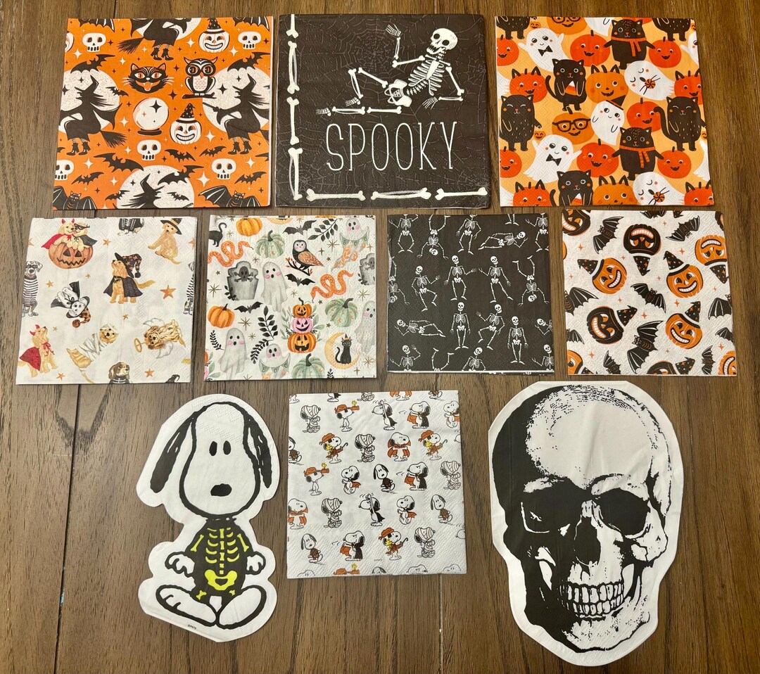 Spooky Halloween Friends Napkin Bundle Pack of 10 - Etsy