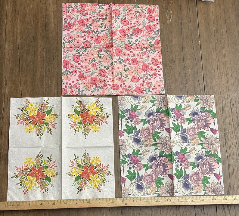 Blooming Spring Bundle Pack of 10 Napkins for Decoupage Flowers, Floral ...