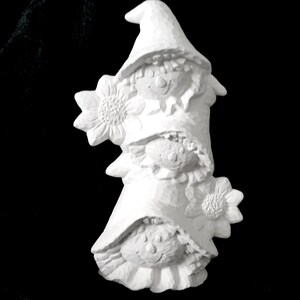 10.5 Ceramic Scarecrow Stack Ceramic Bisque Unpainted | Etsy