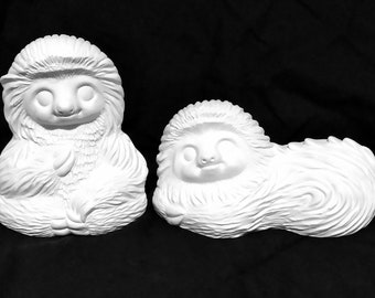 Ceramic Sloth to Paint | Etsy