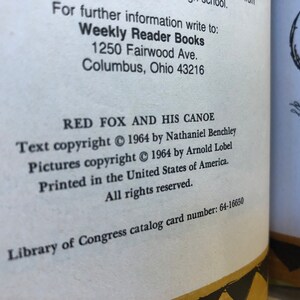 Red Fox and His Canoe, Illustrated by Arnold Lobel: an I Can Read Book ...