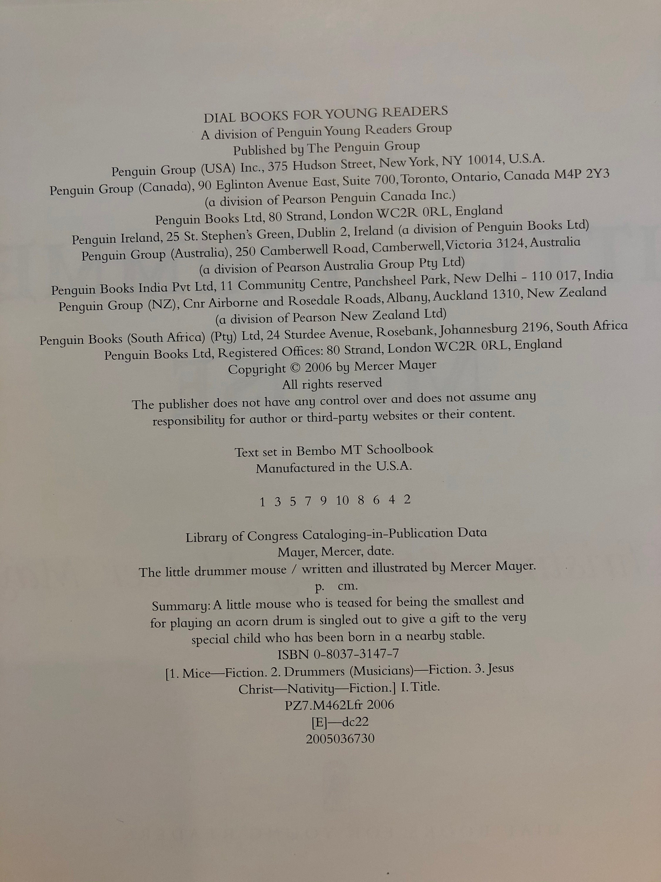 The Little Drummer Mouse by Mercer Mayer: With Dust Jacket - Etsy