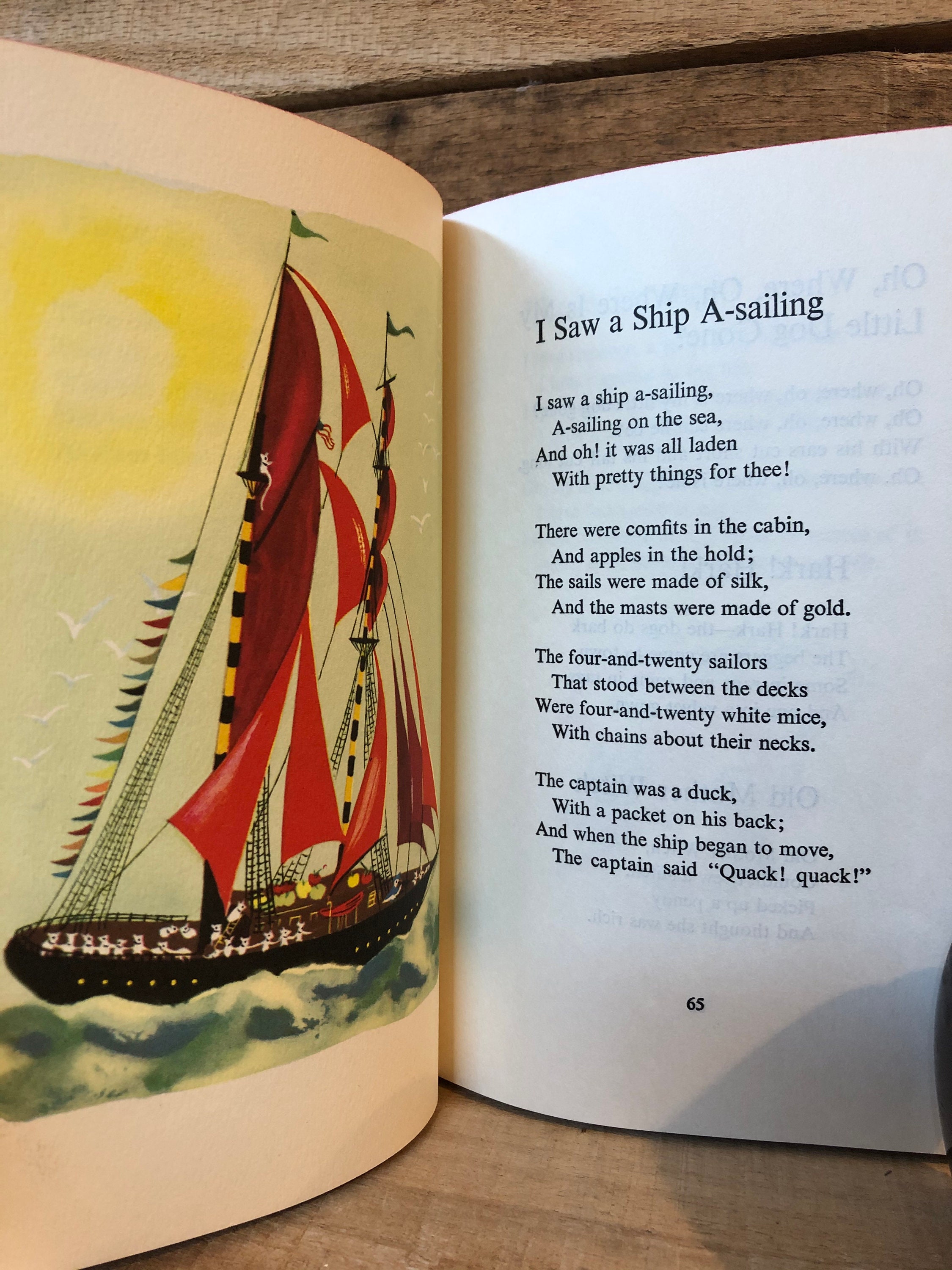 The Rainbow Mother Goose Illustrated by Lili Cassel: 1947 - Etsy