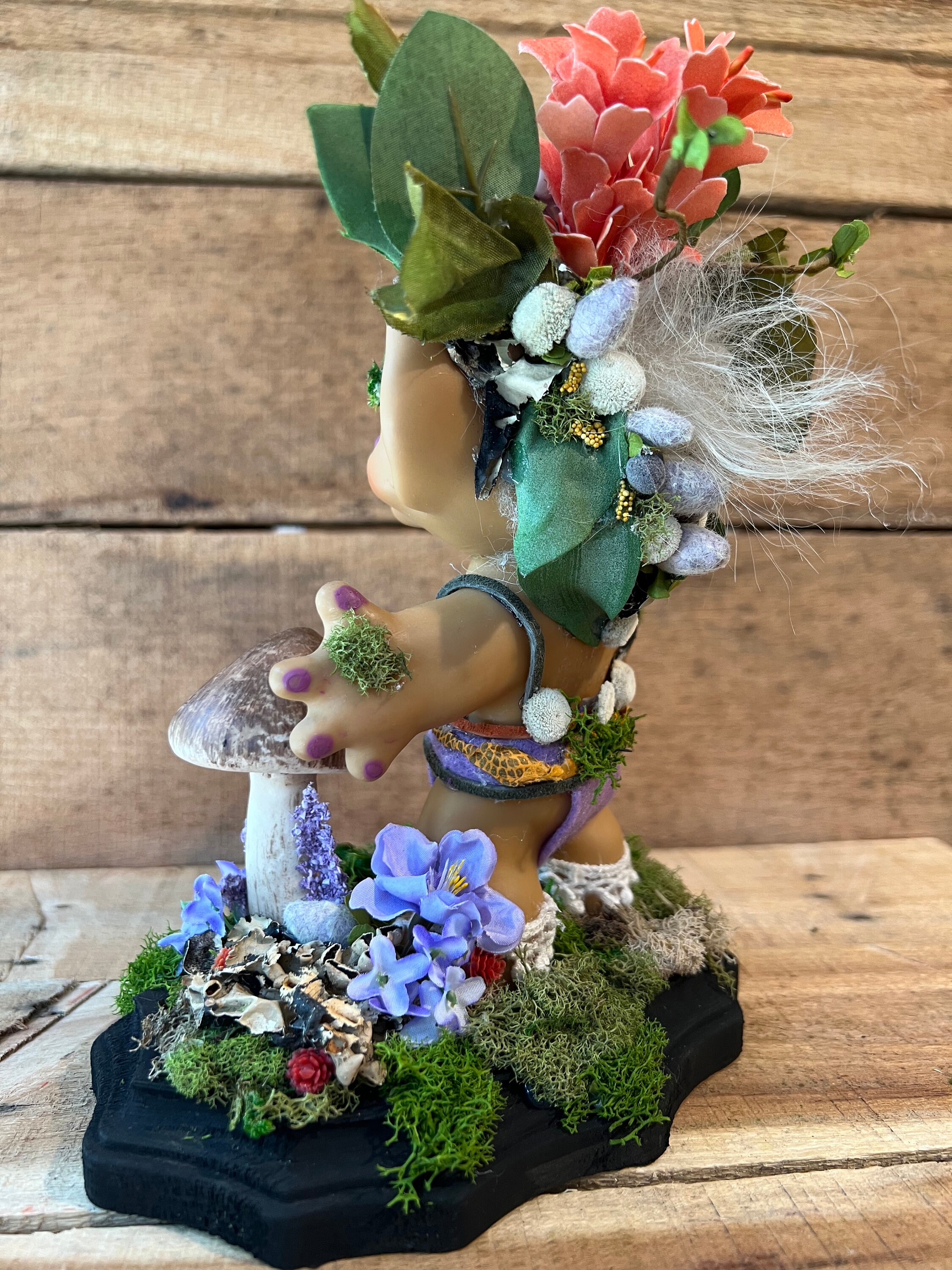Troll Dolltroll Doll Art Fall Decor Upcycled Troll Doll: - Etsy