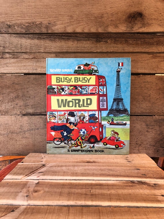Richard Scarry's Busy Busy World Giant Golden Book 8th | Etsy