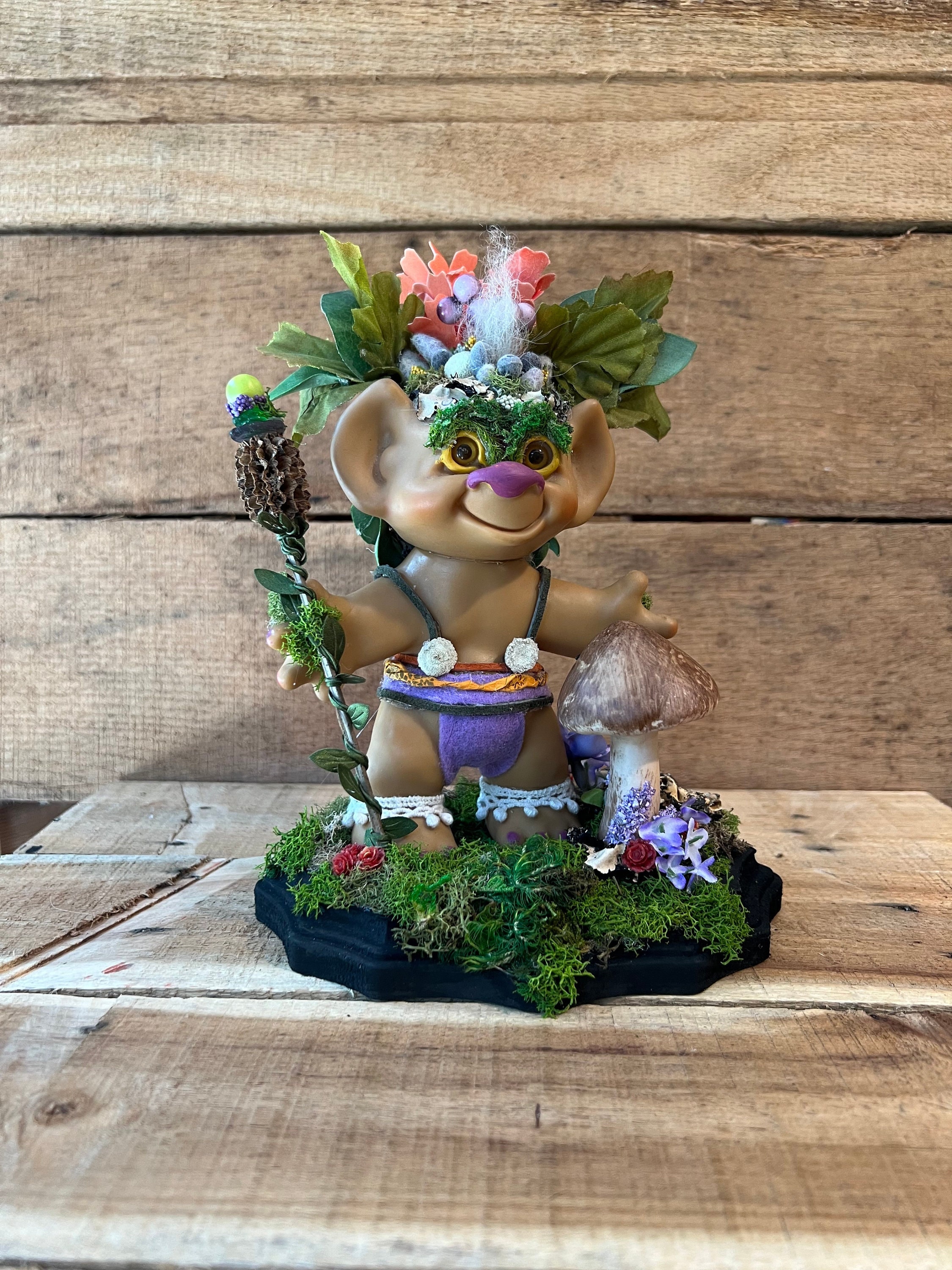 Troll Dolltroll Doll Art Fall Decor Upcycled Troll Doll: - Etsy