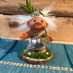 Troll Doll Troll Doll Art Home Decor Upcycled Troll Doll: - Etsy