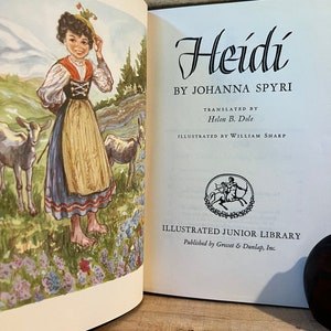 Heidi by Johanna Spyri: Illustrated Junior Library 1945 - Etsy