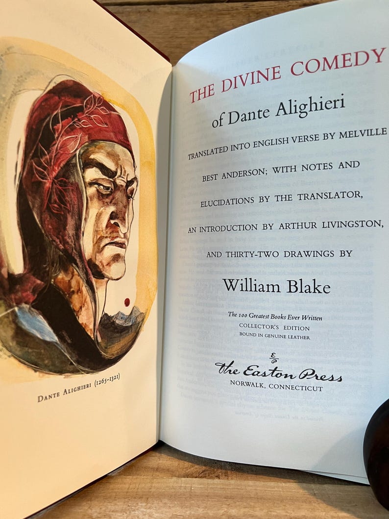 The Divine Comedy by Dante Alighieri: the Easton Press 1978 - Etsy