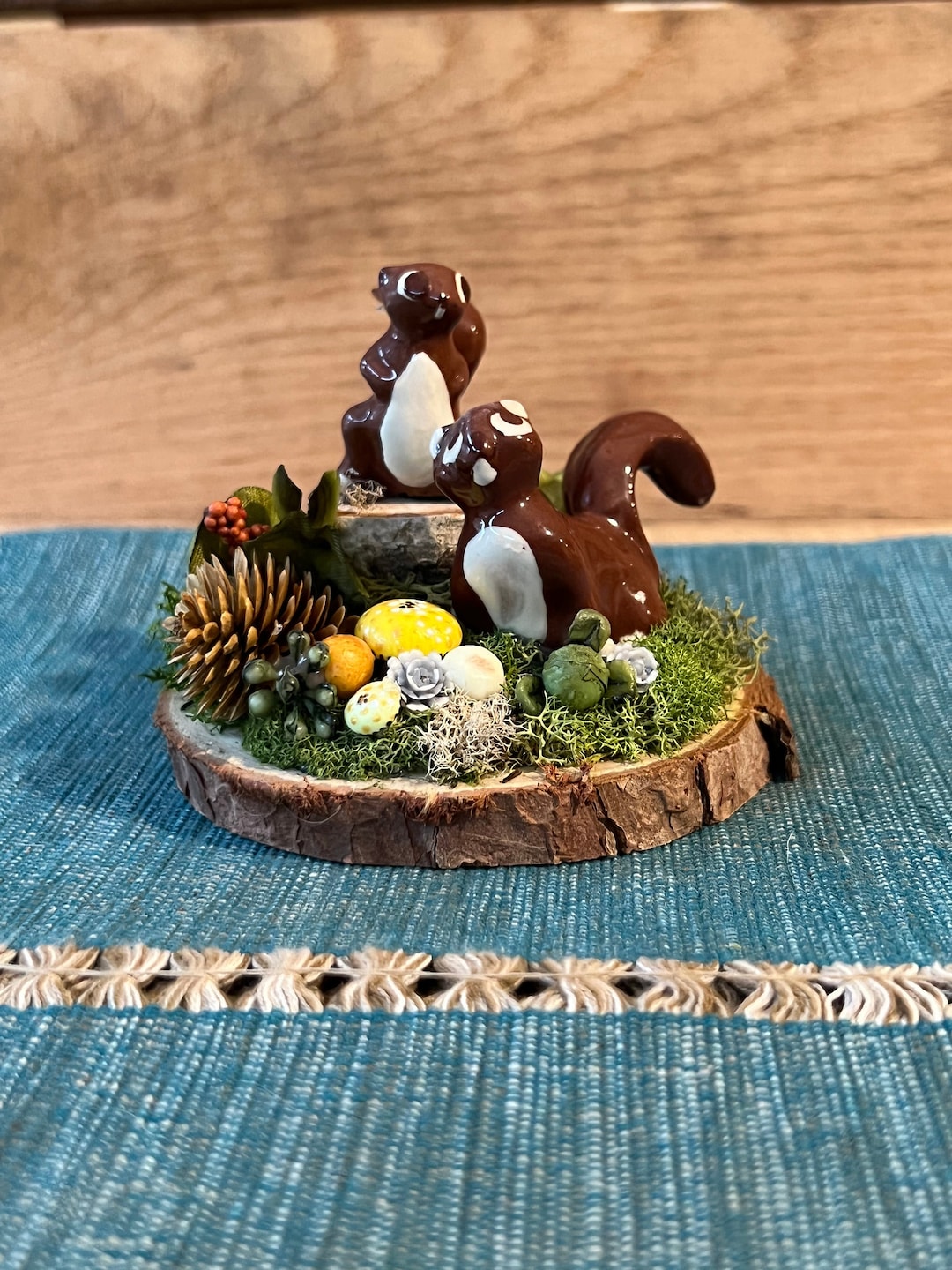 Squirrel Art Floral Scenes Floral Design Handmade Art - Etsy