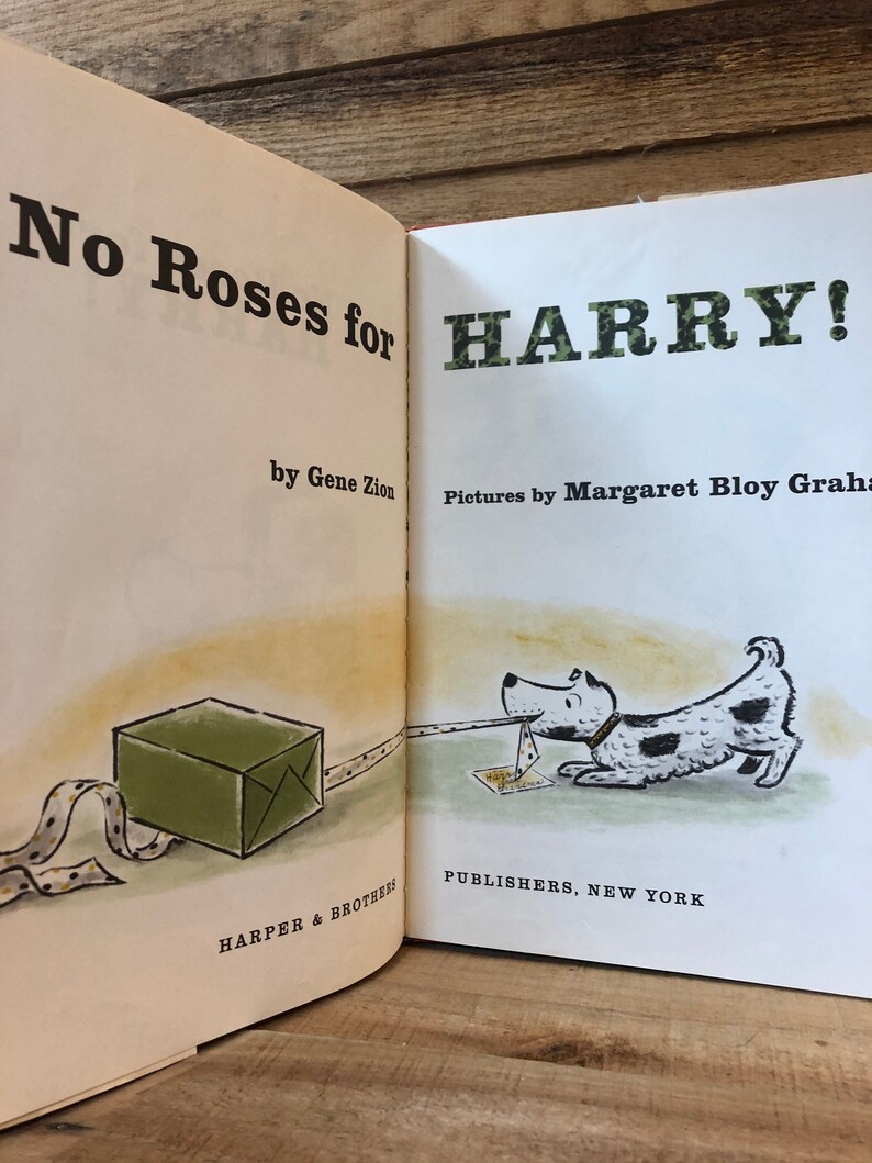 No Roses for Harry by Gene Zion Illustrated by Margaret Bloy - Etsy