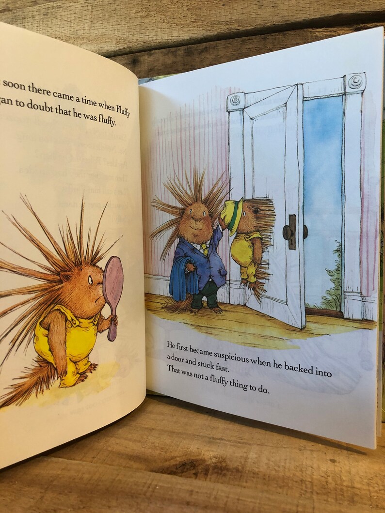 A Porcupine Named Fluffy by Helen Lester: Weekly Reader 1986 - Etsy