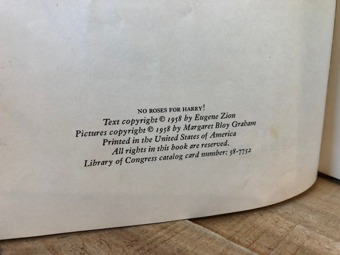 No Roses for Harry! by Gene Zion, Illustrated by Margaret Bloy Graham ...