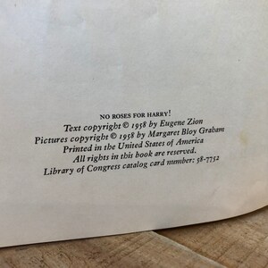 No Roses for Harry! by Gene Zion, Illustrated by Margaret Bloy Graham ...