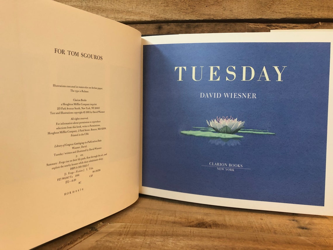 Tuesday by David Wiesner: With Dust Jacket 1991 - Etsy