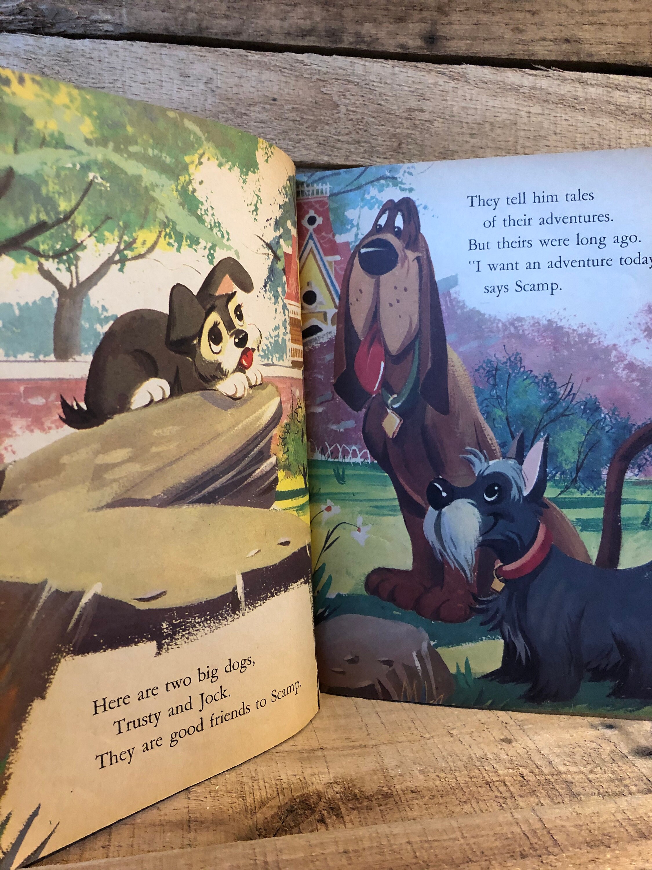 Walt Disney's Scamp's Adventures: A Little Golden Book - Etsy