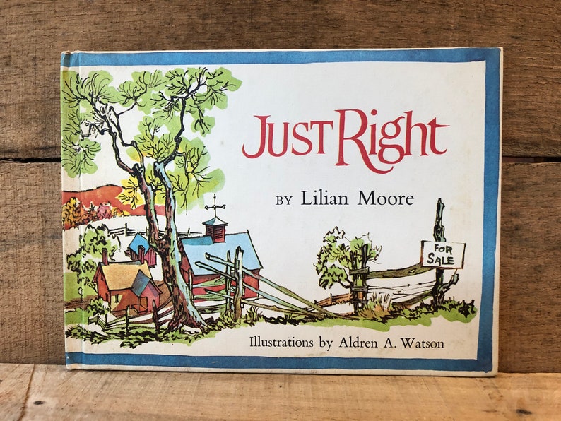 Just Right by Lilian Moore: Parent's Magazine Press 1968 - Etsy