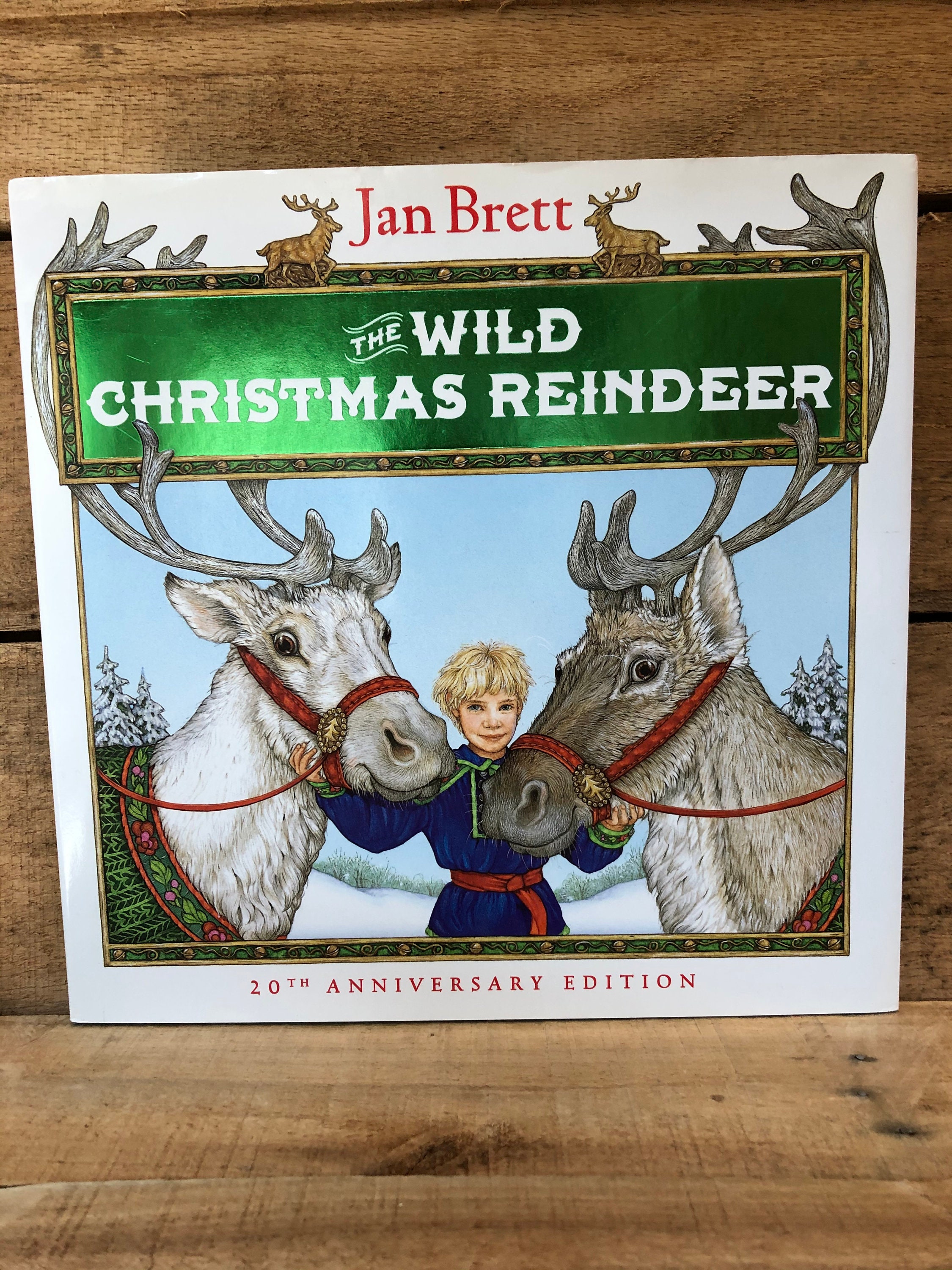 Jan Brett The Wild Christmas Reindeer: with Dust Jacket 2010 | Etsy