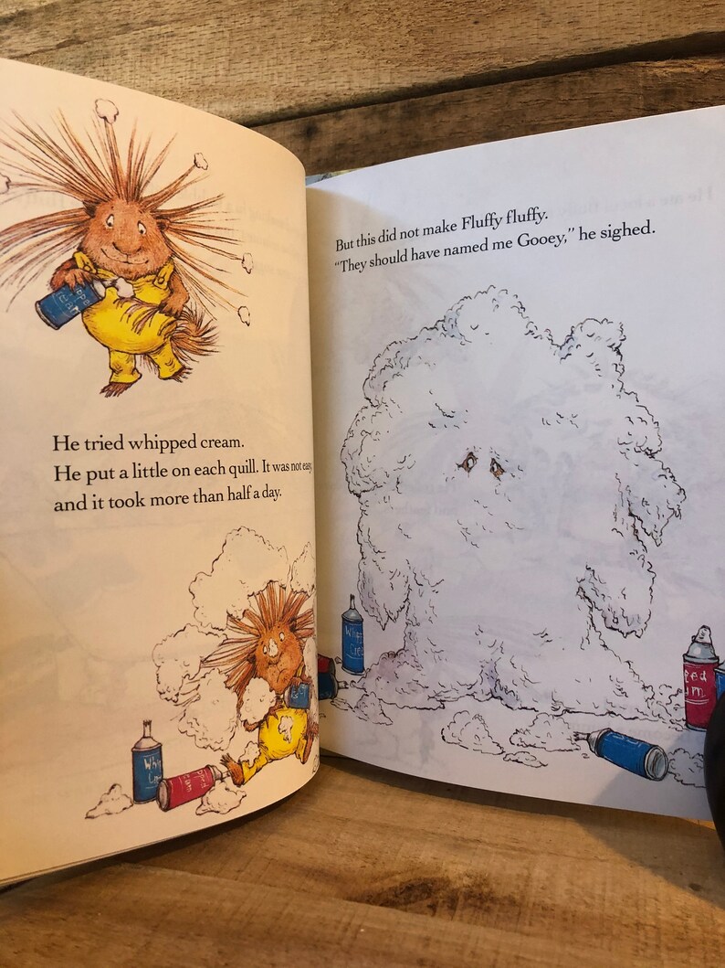 A Porcupine Named Fluffy by Helen Lester: Weekly Reader 1986 - Etsy