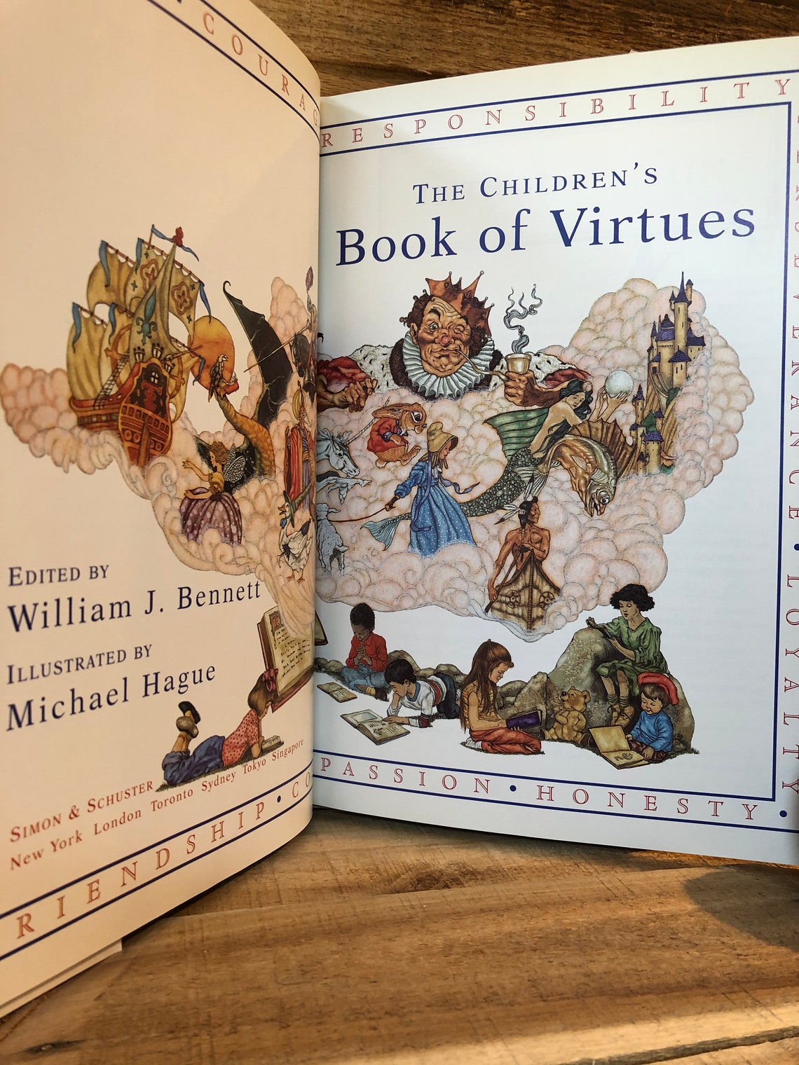 The Children's Book of Virtues Edited by William J. - Etsy