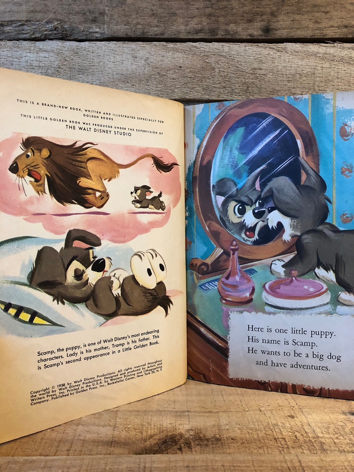 Walt Disney's Scamp's Adventures: A Little Golden Book - Etsy