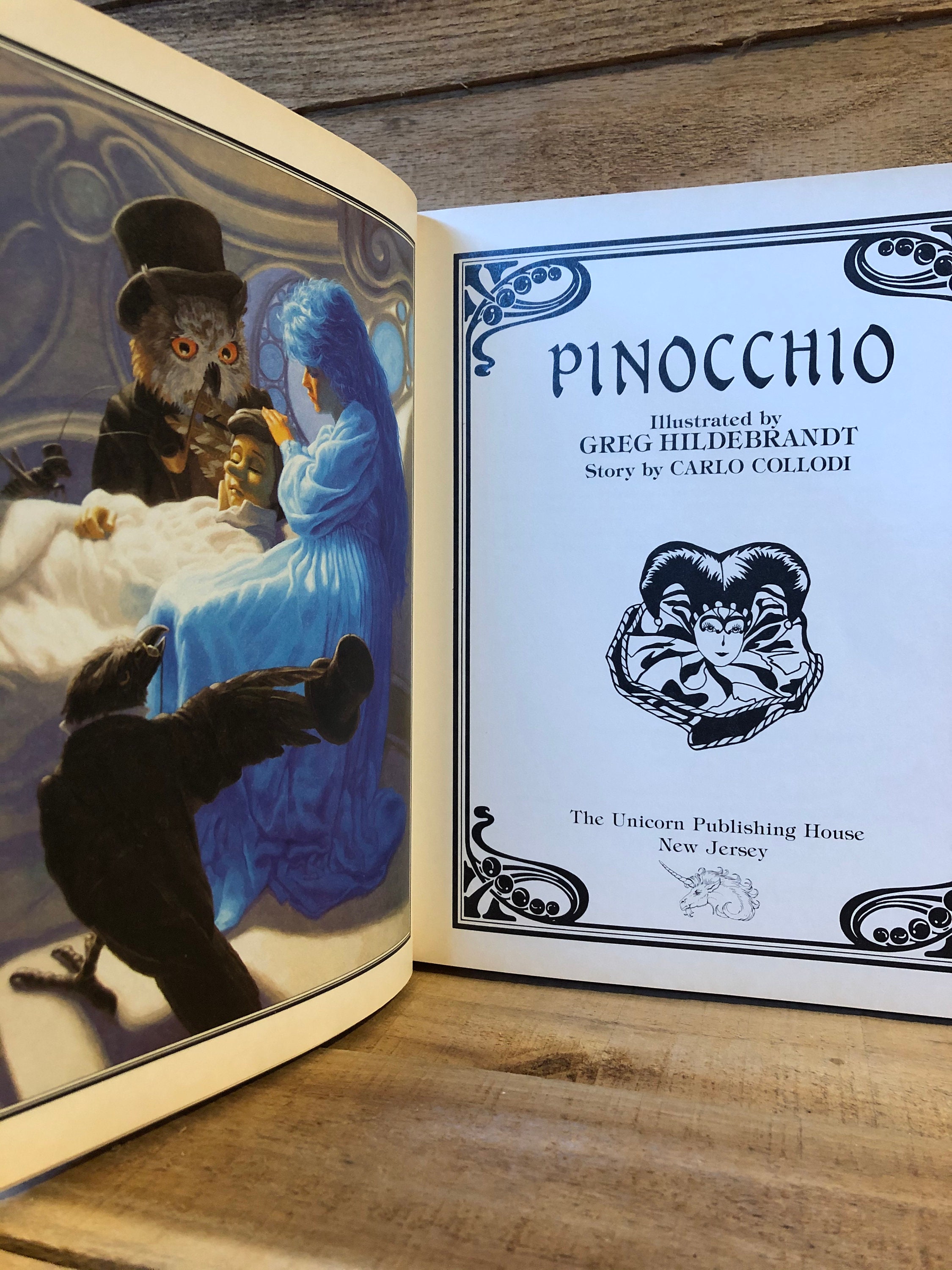 Pinocchio by Carlo Collodi, Illustrated by Greg Hildebrandt: 1986 - Etsy