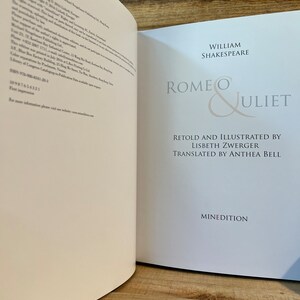 Romeo and Juliet, Retold and Illustrated by Lisbeth Zwerger - Etsy