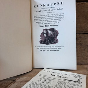 Kidnapped by Robert Louis Stevenson: the Heritage Press With Slipcase ...