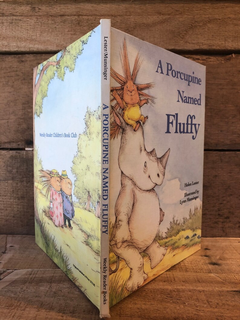 A Porcupine Named Fluffy by Helen Lester: Weekly Reader 1986 - Etsy