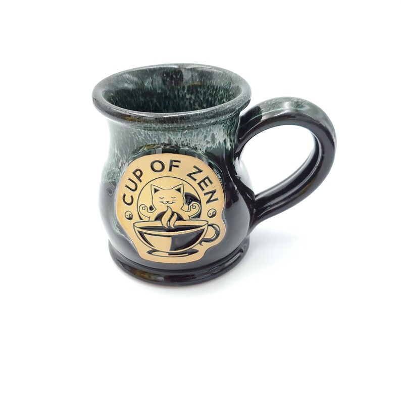 Deneen Pottery Hand Thrown Cup of Zen Coffee Mugs Collectors Set (10oz ...