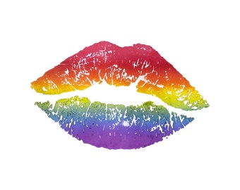 Rainbow Kiss | Etsy