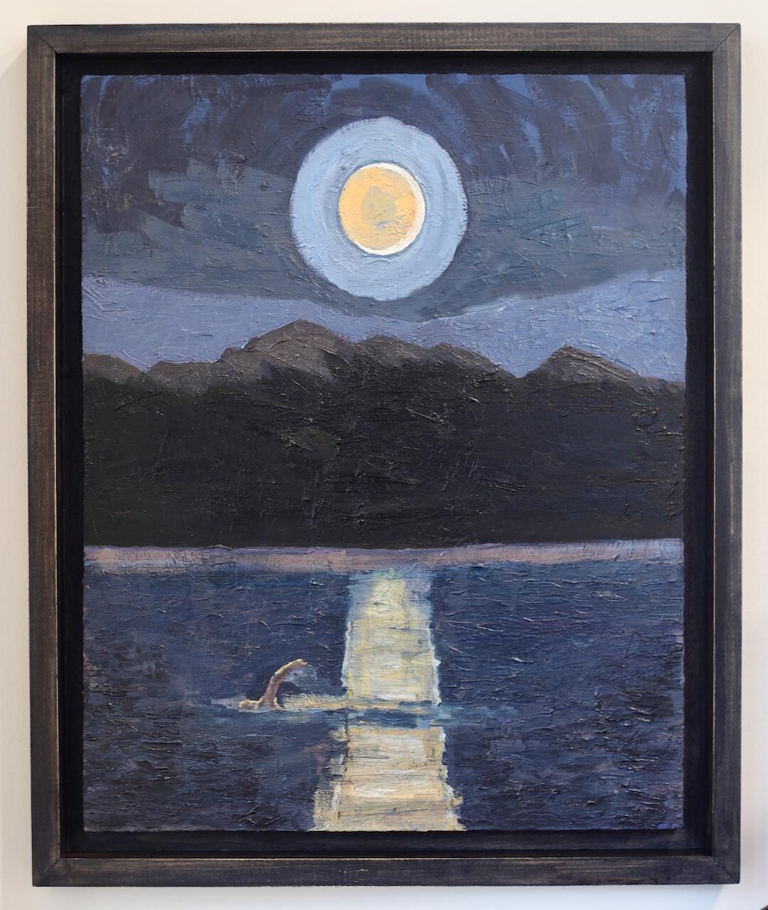 Nightswimming, Oil Painting, 16" X 20" Framed - Etsy