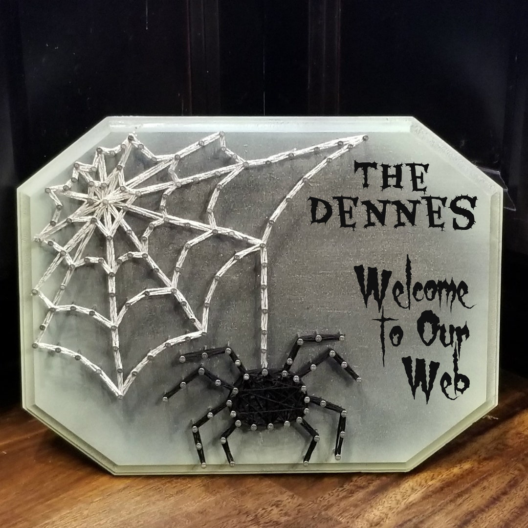 Spider Web String Art / Halloween String Art / Made to Order / - Etsy