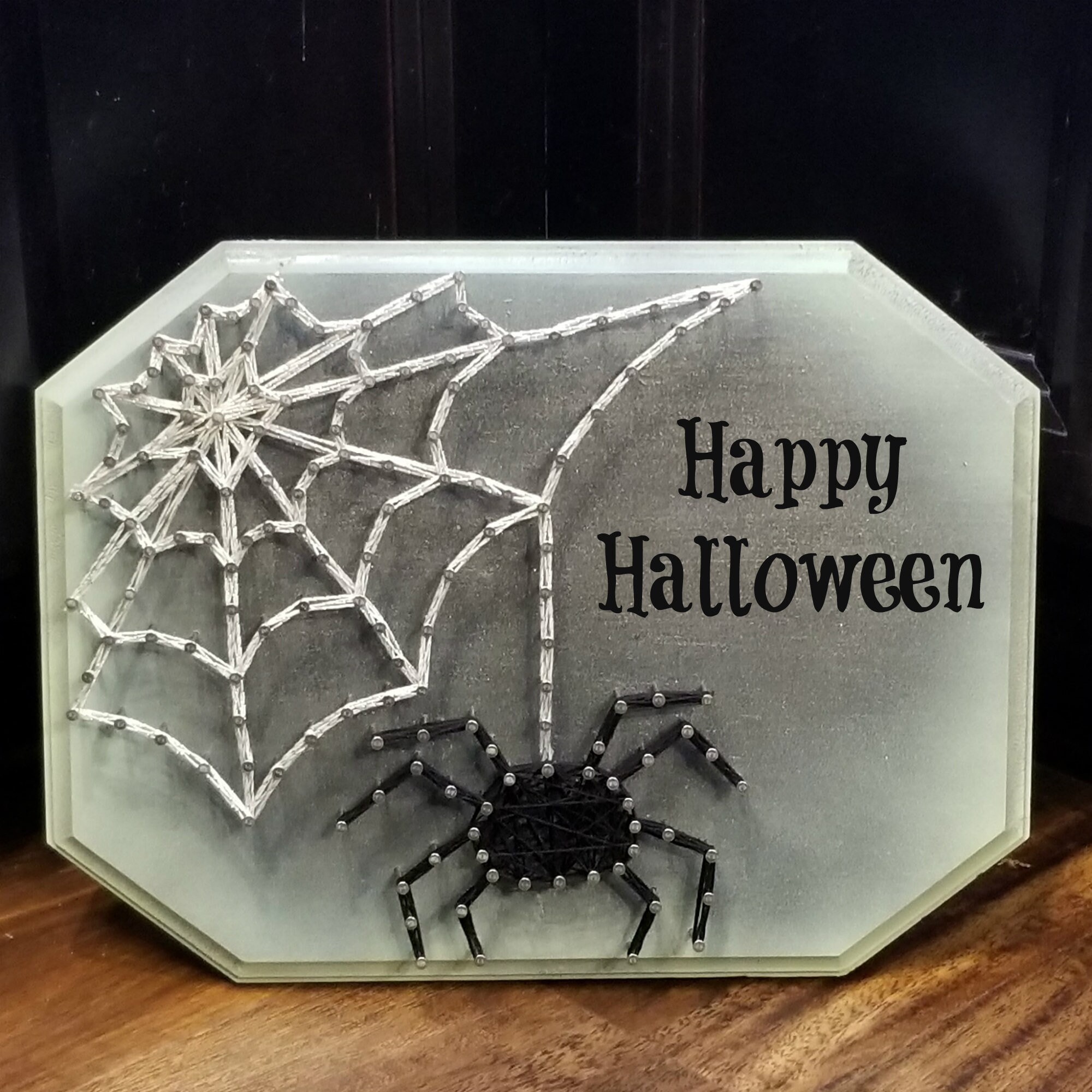 Spider Web String Art / Halloween String Art / Made to Order ...