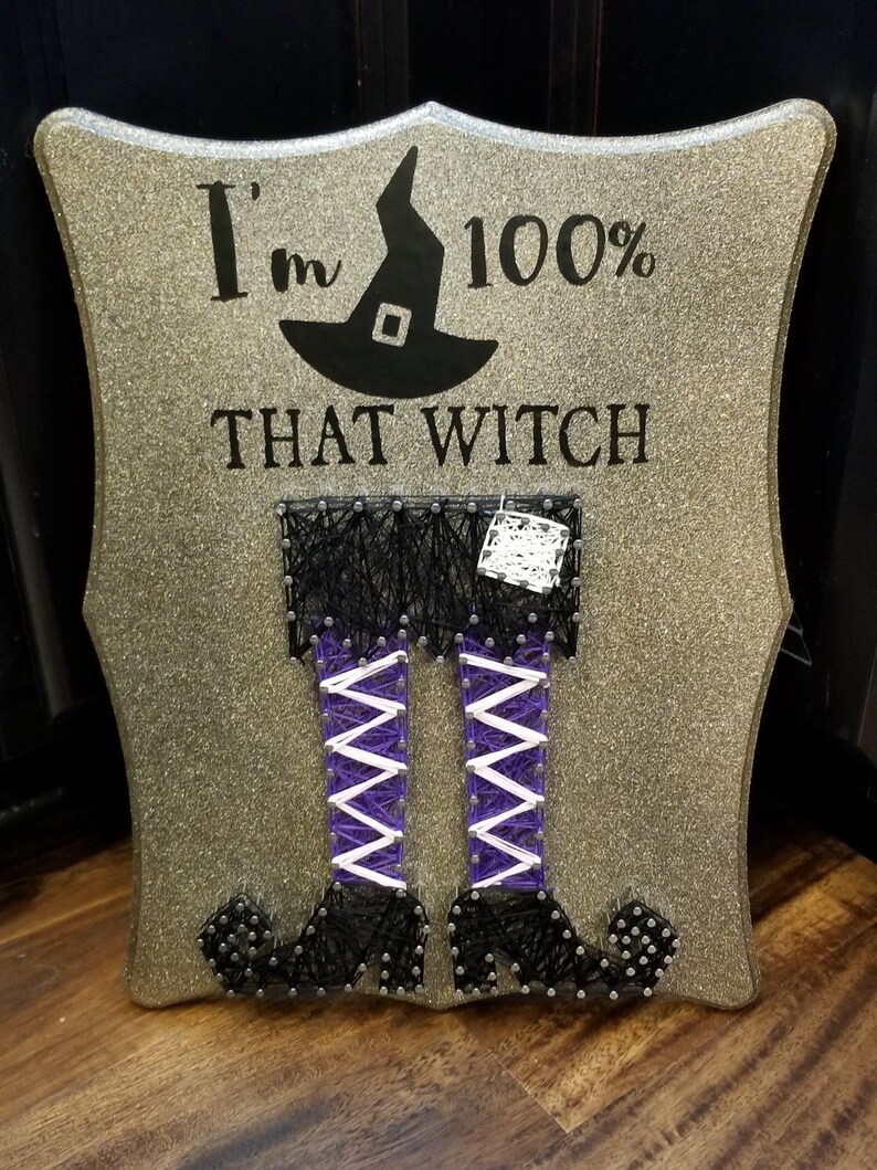 Witch String Art / Halloween Decoration / Made to Order or DIY | Etsy